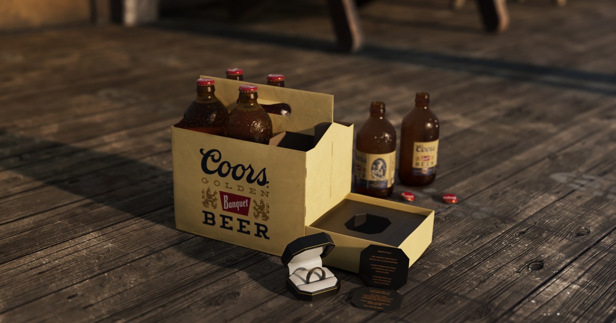 Coors Banquet Beer Has Its Own Yellowstone Themed Proposal Pack The